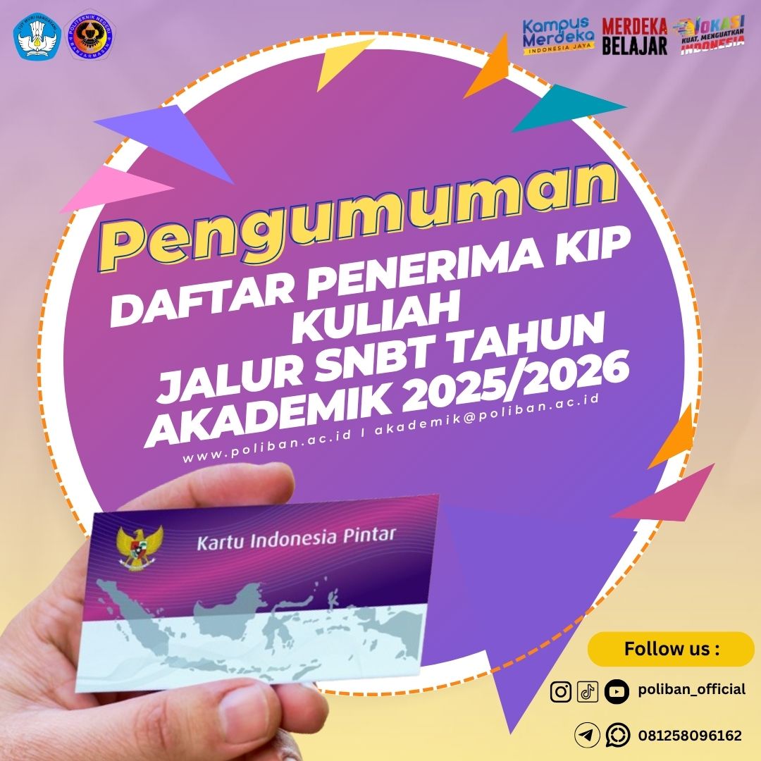 Poliban Tetapkan Penerima KIP Kuliah Jalur SNBT Tahun Akademik 2025/ ...